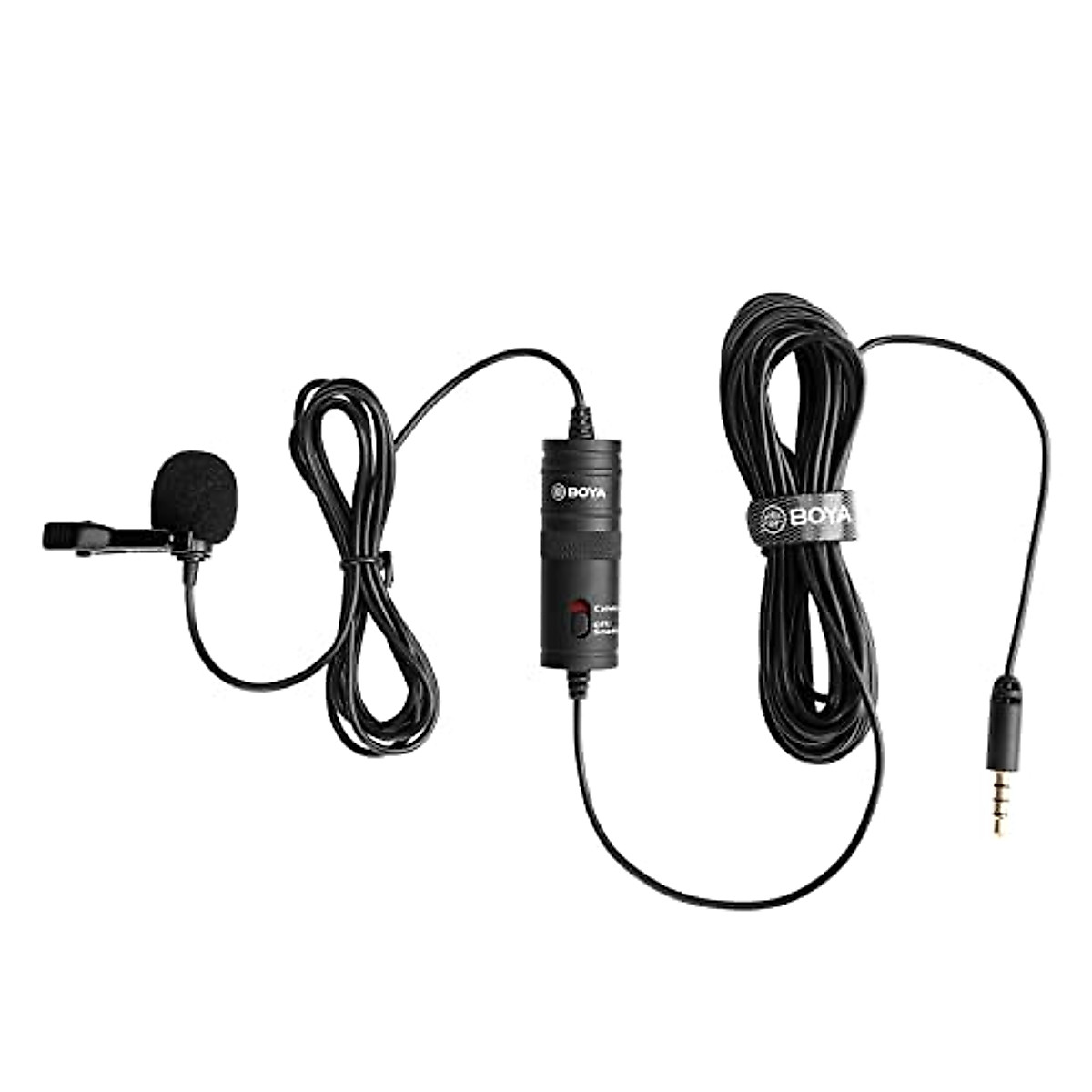 BOYA BY-M1 3.5mm Electret Condenser Microphone with 1/4" adapter for Smartphones iPhone DSLR Cameras PC