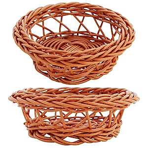 Bright Creations 24 Pack Small Woven Basket Set, 3.1x1.2 Inches, Bulk Mini Wicker Baskets for Favors