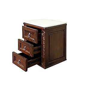 Bellaterra Home Cream Marble Bridge Unit, Walnut