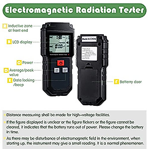 3 Pcs Ghost Hunting Equipment Kit, EMF Meter and 2 LED Light Up Motion Activated Cat Balls, Digital Electromagnetic Radiation Tester Detector Motion Activated Cat Ball Toy for Outdoor Ghost Hunting