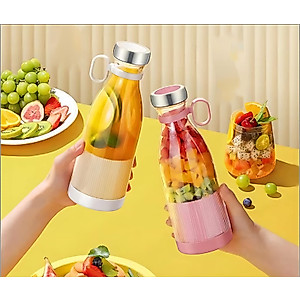 blender portable,fresh juice blender,personal blender (350ml, Deluxe Edition (pink))