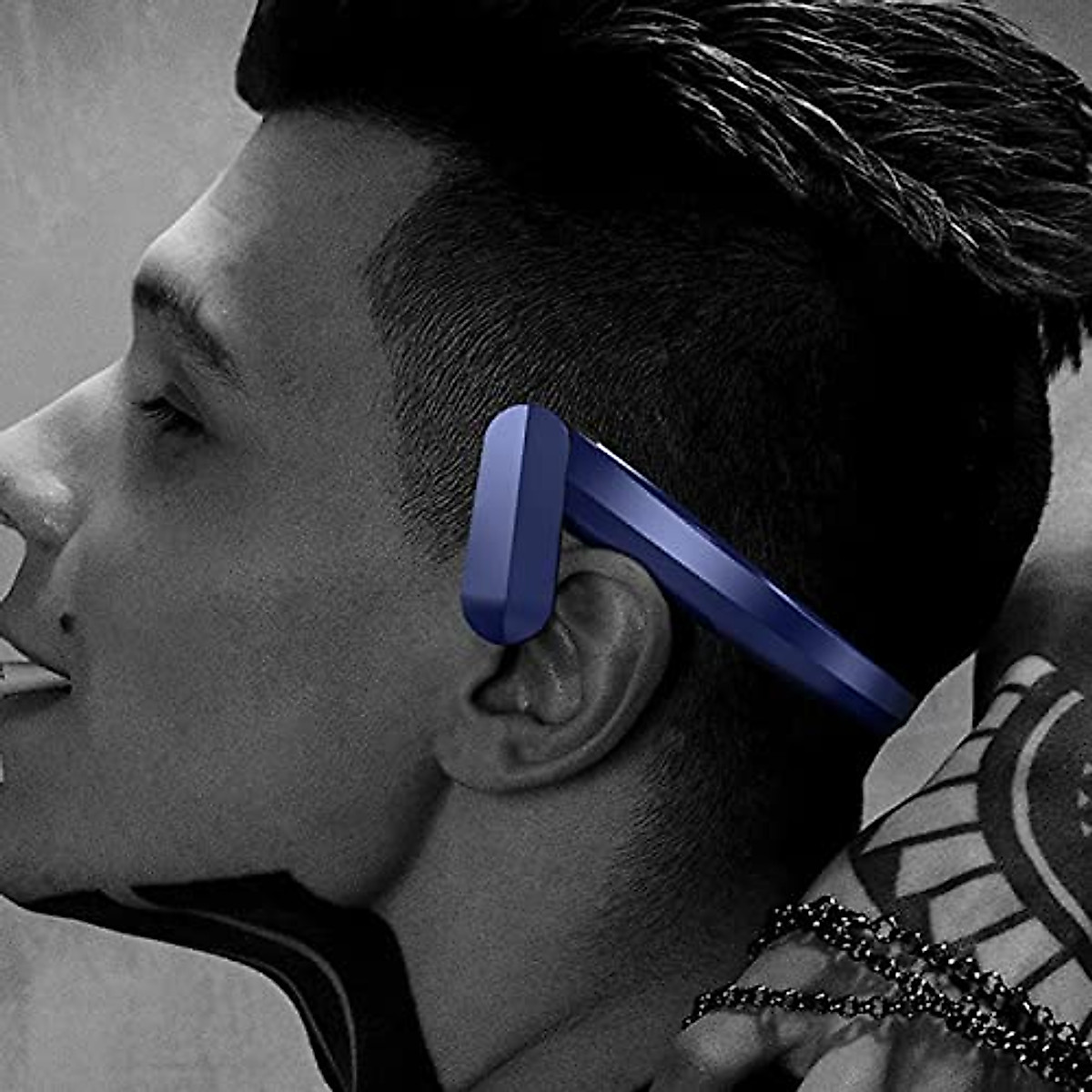 OCUhome Bone Conduction Wireless Headphones, Sports Headset Bone Conduction Bluetooth 5.0 Headphones, Ipx5 Waterproof Headset for Running, Cycling, Walking, Workout, Gym Atrovirens