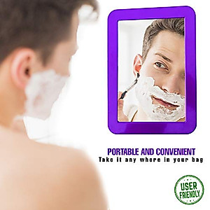 CEREM Locker Mirror Magnetic for Boys or Girls Locker, Black 5" x 7" - Real Glass Magnetic Mirror for School Locker, Office, Home