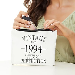 JIUWEIHU 30th birthday gifts for women, BFF, Mom- Limited 1994 Edition Makeup Bag, 1994 30th Birthday Decorations Present for Women 30 Year Old Birthday Gift Ideas for Sisters, Friends, Coworker