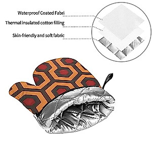Shining Overlook Oven Mitt and Pan Cover Set, 4 Piece Set for Kitchen Cooking, Baking and Microwave, Kitchen Accessories.