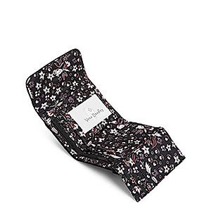 Vera Bradley Women's Performance Twill Riley Compact Wallet With RFID Protection, Black, One Size