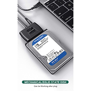 SATA to USB C Adapter, SNANSHI USB C to SATA 3.5Inch USB Type C to SATA Adapter Converter with UASP SATA to USB Converter for 2.5" 3.5” Hard Drives Disk HDD, with 12V Power Adapter