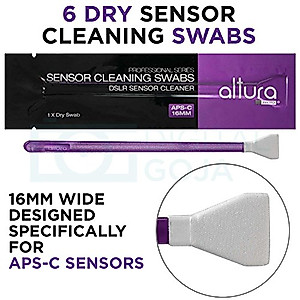 Altura Photo Professional Camera Cleaning Kit APS-C DSLR & Mirrorless Cameras - Camera Lens Cleaner w/Sensor Cleaning Swabs & Case, Works as Camera Lens Cleaning Kit, Camera Cleaner, Sensor Cleaner