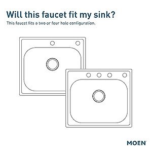 Moen 7840SRS Camerist One-Handle Low Arc Kitchen Faucet with Side Spray, Spot Resist Stainless, 0.375