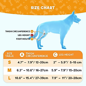 BENCMATE Adjustable Dog Knee Brace, Universal Designed for All Four Limbs, Dog ACL Hind Leg Brace, Dog CCL Brace, Support with Cruciate Ligament Injury, Joint Pain and Muscle Sore (Black, Large)