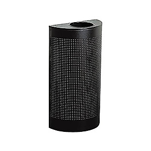 Rubbermaid Commercial So1220plbk Half Round Receptacles,7-Inch D,12 Gallon,18-Inch X9-Inch X32-Inch,Bk/Ce