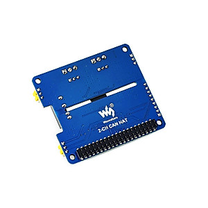 2-Channel Isolated CAN Bus Expansion HAT Compatible with Raspberry Pi/Arduino/STM32,2-CH CAN HAT with MCP2515 + SN65HVD230 Dual Chips Solution,Multi Onboard Protection Circuits