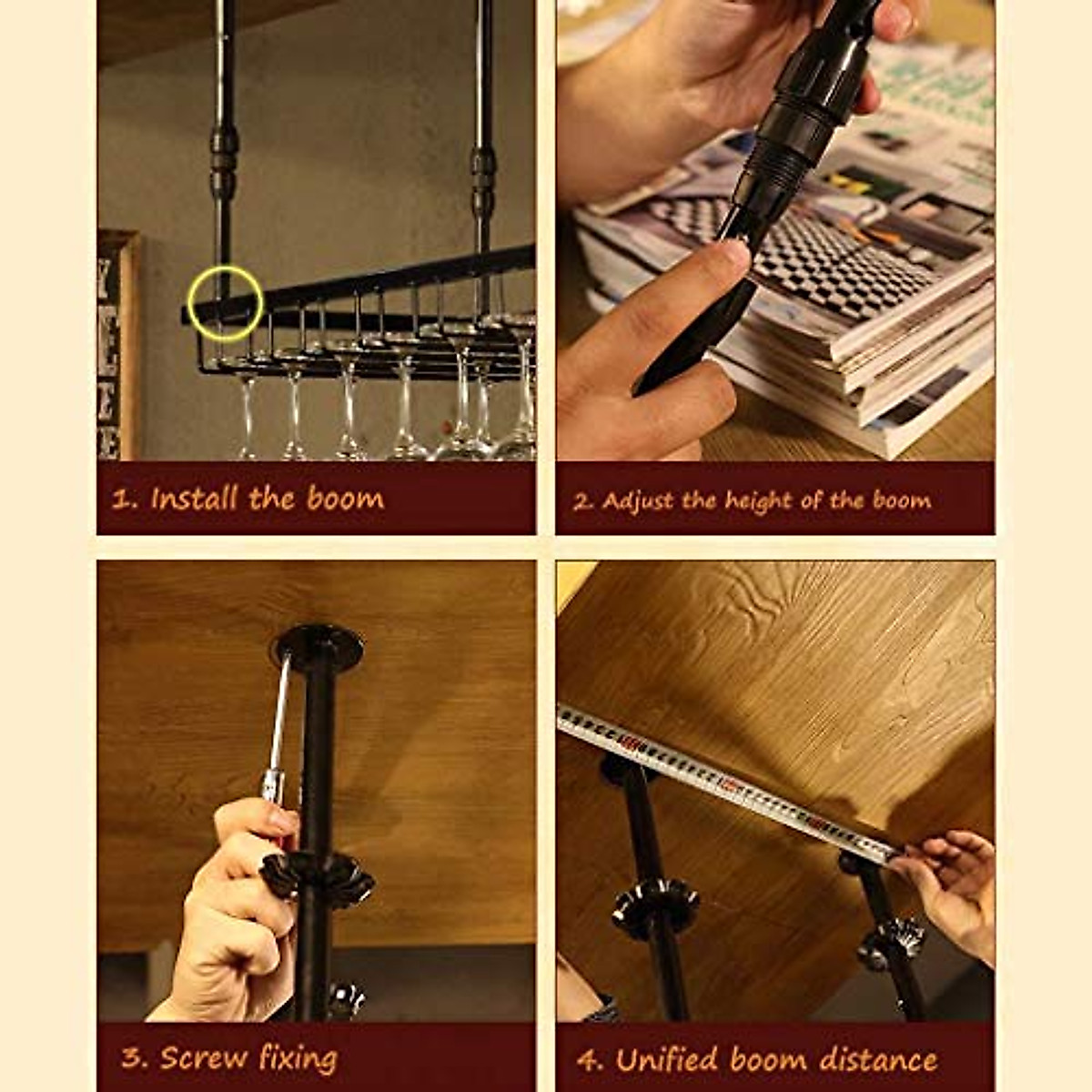 Stylish Simplicity Bar Unit - Adjustable Wine Holder