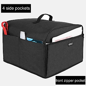 Dust Cover Compatible with Ninja Foodi Grill (AG301, AG302, AG400) and Accessories,Water Resistant Air Fryer Cover with 6 Storage Pockets,Black