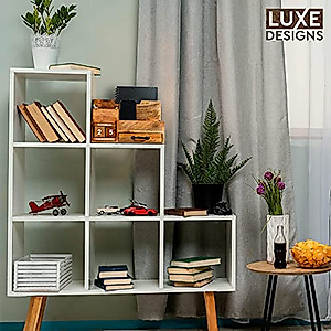 Wooden Desk Organizers for Home & Office – Large Rustic Mail Holder w/ Bonus Holiday & Date Blocks – Wooden Letter Organizer for Desk – Vintage Aesthetic Office Supplies – Natural Wood, 6” x 12” x 7”