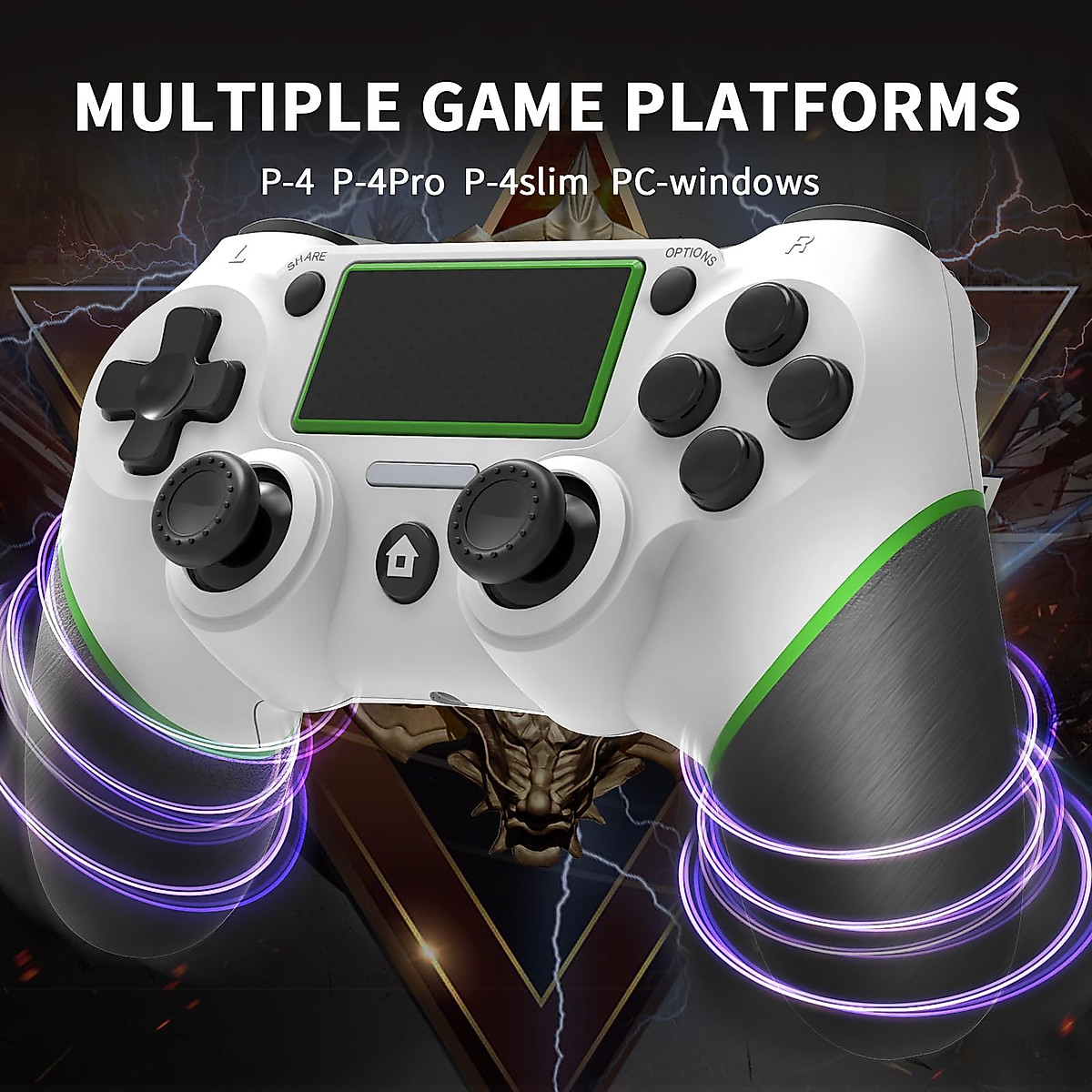 MSXGSYYDS Wireless Controller for PS4, Remote Controllers Compatible with Playstation 4/Slim/Pro,Wireless Gaming Pro Controller with Dual Vibration/6-Axis Motion/3.5mm Audio Jack【Upgraded】