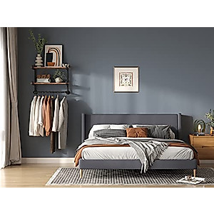 TEDIDUWA 30in Industrial Pipe Clothing Rack,2-Tier Wall Mounted Clothes Rack, Pipe Clothing Rack with Shelf, Wall Hangers for Clothes, for Bedroom, Laundry, Living Room, Retail Store