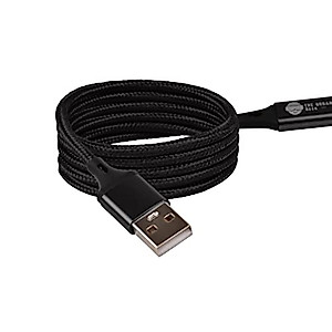 TheUrbanGeek 3-in-1 Nylon Braided Fast USB Charging/Data Cable, 3.28 ft, Compatible with Apple iPhone 14/Pro/13 Through iPhone 6, Android, Tablet, 3 Ports and 5 Colors (Black)