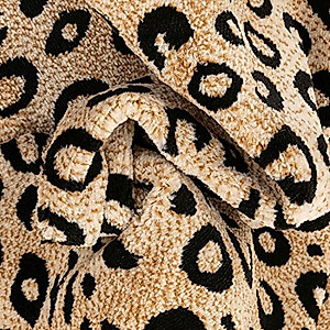 Well Woven Dulcet Leopard Black Ivory Animal Print 7'10" x 9'10" Area Rug