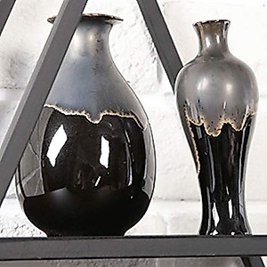 TJLSS 3 Tier Triangular Matte Black Metal Display Shelf, Wall Mounted Rack