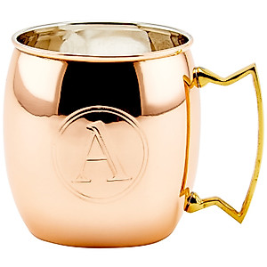 Old Dutch International Solid Moscow Mule Mug, 16-Ounce, Monogrammed A, Copper