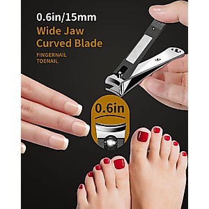 EBEWANLI Toenail Clippers for Thick Nails, 17mm Wide Jaw Opening Extra Large Toenail Clippers for Seniors Thick Toenails or Tough Fingernail, Heavy Duty Thick Toenail Clippers for Men, Women, Adult