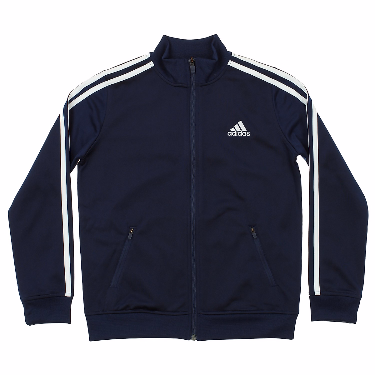 adidas Kids Boy's Separates Training Track Jacket (Big Kids) Colligiante Navy/White Outerwear XL (18 Big Kids)