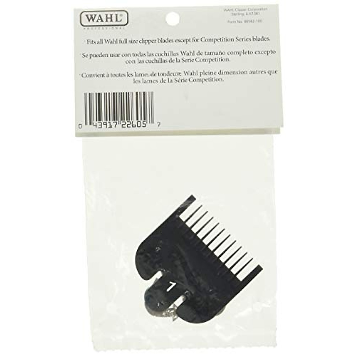 Wahl Professional #1 Guide Comb Attachment 1/8" (3.0mm) - 3114-001 – Great for Professional Stylists and Barbers – Black