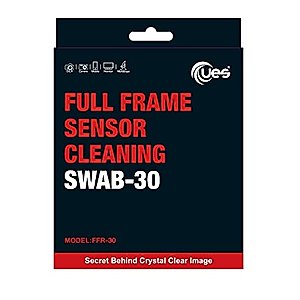 UES FFR-30 DSLR or SLR Digital Camera Sensor Cleaning Swabs for Full-Frame Sensors (30 X 24mm Swabs, NO Liquid Cleaner)