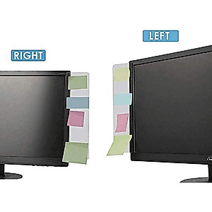 2pcs(Left & Right) Monitor memo Board,Monitor Note Holder,Monitor Side memo Board,Computer Monitors Side Panel/Memo Pads/Message Boards/Sticky Boards for Computer Screen