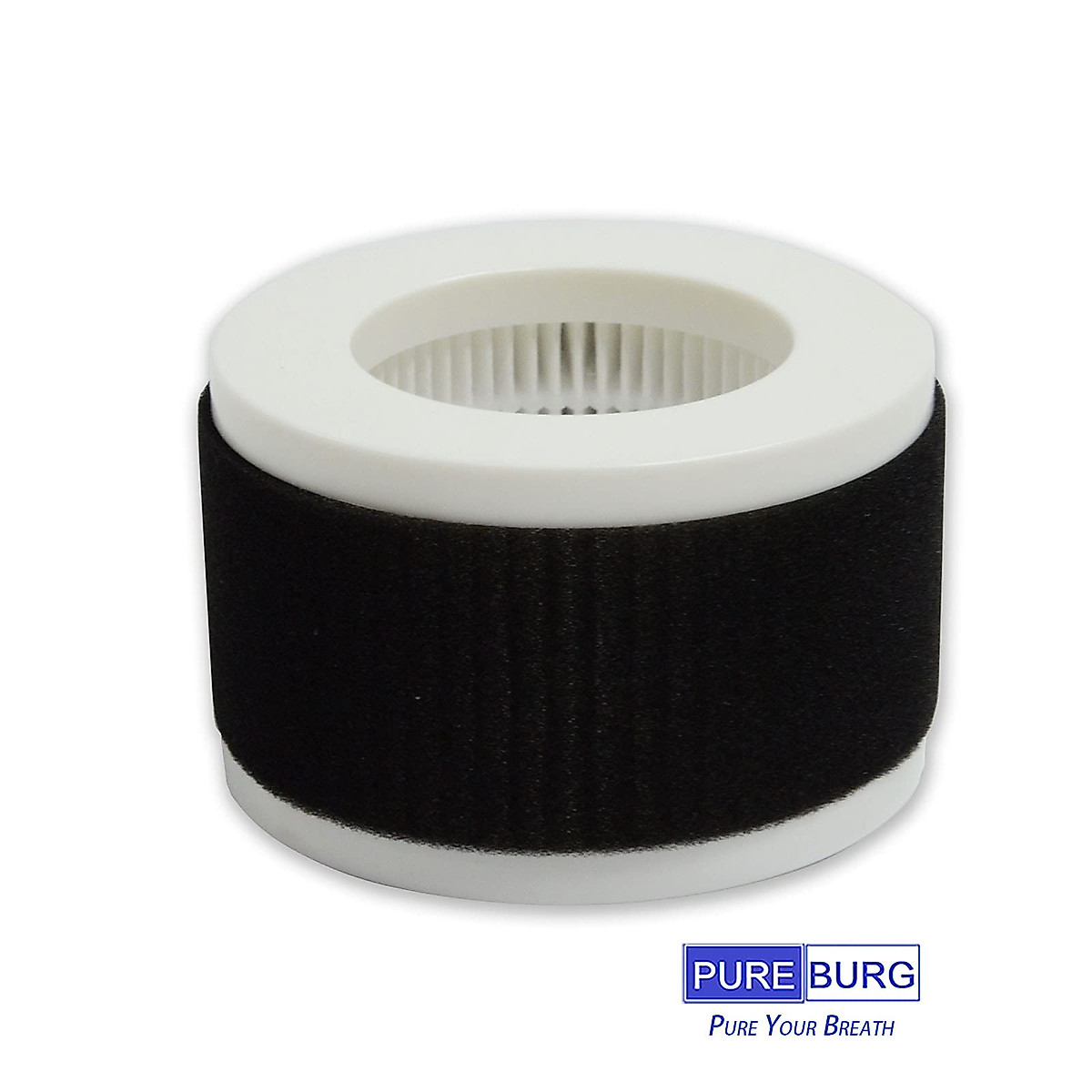 PUREBURG Replacement HEPA Filters Compatible with Pro Breeze Mini Air Purifier PB-P02, Part Number PB-P02F, 2-IN-1 High efficiency,3-Pack