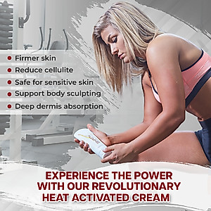 Shrink Toning Lotion - Heat Activated Cellulite Cream and Firming Body Lotion for Women and Men - Body Cream for Stomach, Tummy, and Body - with Caffeine, Vitamin E, Skin Tightening Body Cream (8oz)