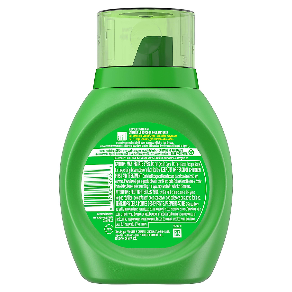 GAIN Liquid Laundry Detergent Original 16 Loads 25 Fl Oz, Pack of 6