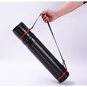 huyear Poster Tube, Extra Large Black Extendable Poster Tube with Carrying Strap, Poster Carrying Case, Telescoping Tube, Art & Poster Transport Tubes, Poster Tubes for Storage, Poster Holder Tube, Blueprint Tube