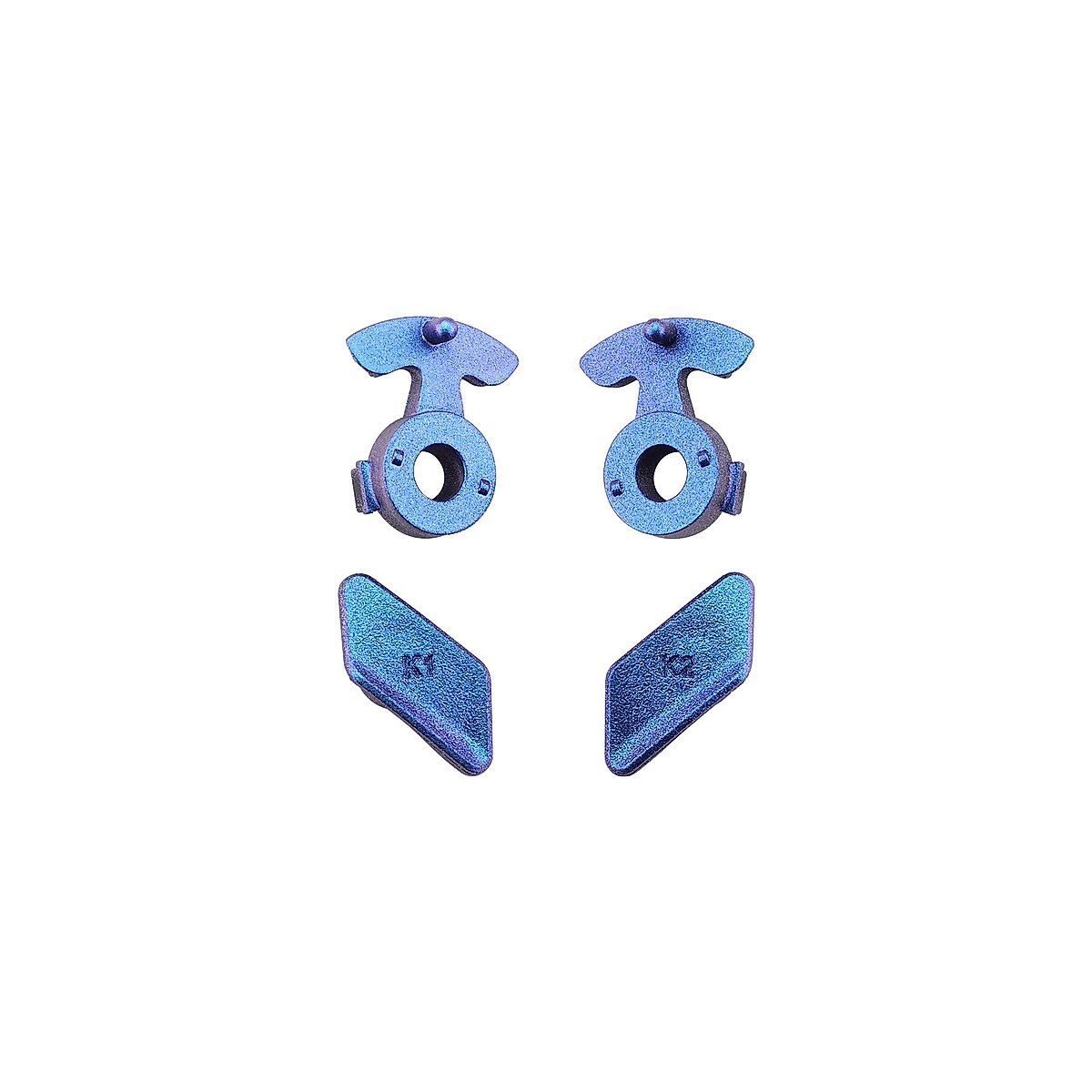 Chameleon Purple Blue Glossy Replacement Redesigned Back Buttons HK3 HK4 Trigger Lock K1 K2 Paddles for eXtremeRate Xbox One S X Controller Lofty Remap & Trigger Stop Kit
