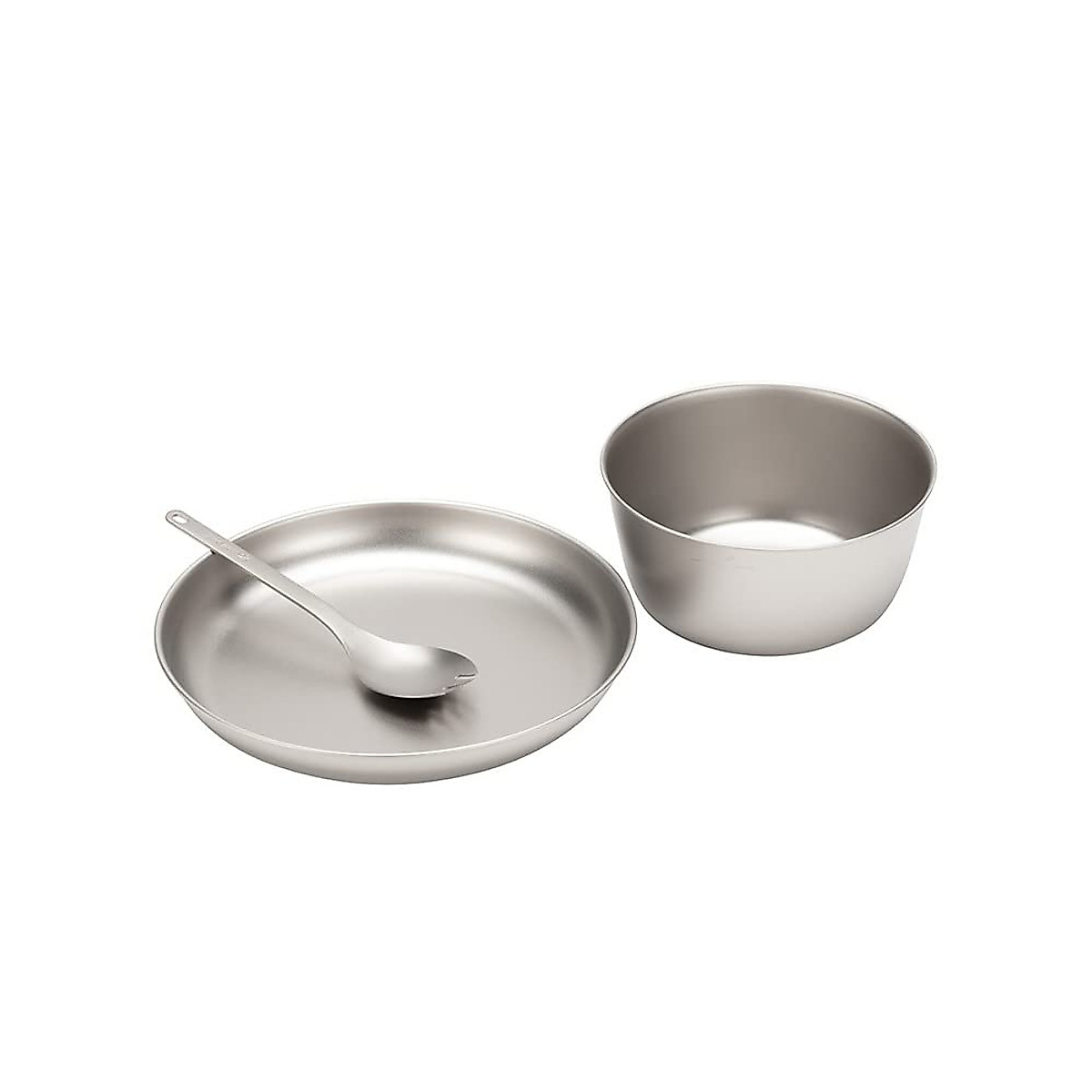 Snow Peak Titanium Trek Plate - Ultralight, Durable Camping Plate - Outdoor Kitchen Essential for Backpacking & Camping - 18 cm