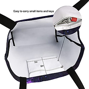 Top Handle Handbags 96 Shoulder Tote Bag Universe Galaxy Nebula Space Tote Washed Canvas Purses Bag for Women Girls