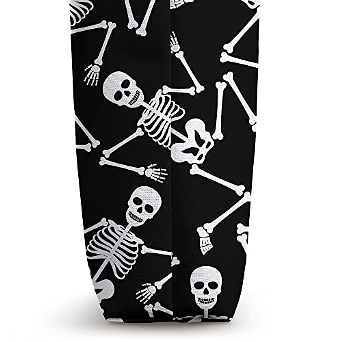 Cute Spooky Season Dancing Skeleton Trick or Treat Halloween Tote Bag