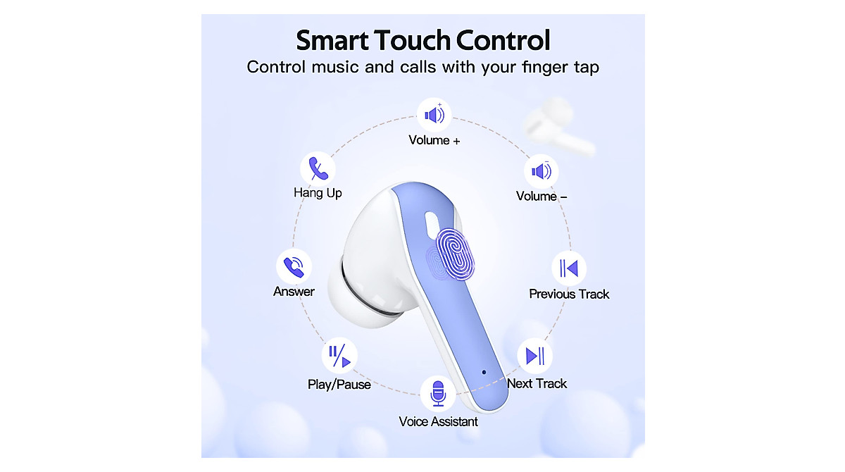 TAGRY Bluetooth Earbuds with 60H Playback & Waterproof