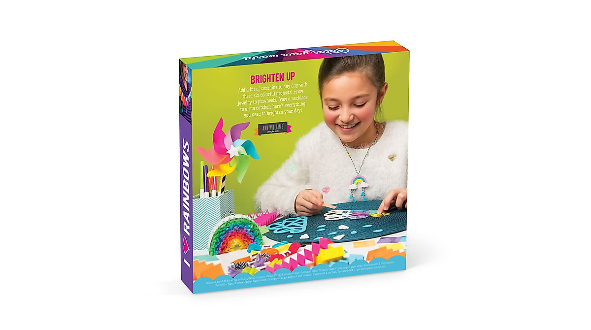 Craft-tastic Rainbows Craft Kit for Kids - 6 Colorful Projects