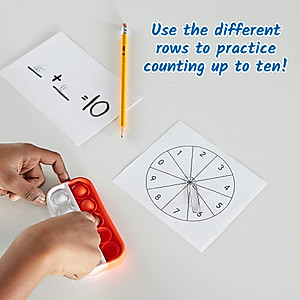 hand2mind Ten Frame Sensory Bubble Poppers, Pop Fidget Toys for Kids, Counting Math Manipulatives Kindergarten, Fidgets for Classroom, Calm Down Corner Supplies, Easter Basket Stuffers (Set of 6)