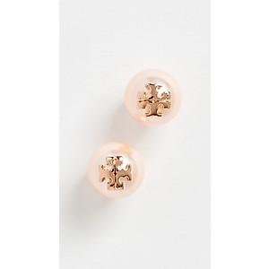 Tory Burch Women's Swarovski Imitation Pearl Stud Earrings, Rose/Rose Gold, One Size
