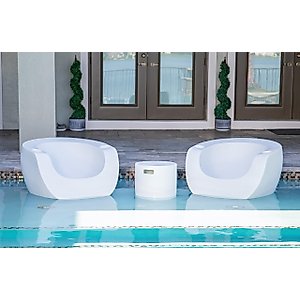 REZVANI FURNITURE STUDIO Tenjam Moon Chair in Pool Lounge Chairs for Sun Shelf Set of Two, Pool Chairs and Lounger for in Pool Tanning Ledge Support up to 12" of Water Depth (Made-to-Order Colors)