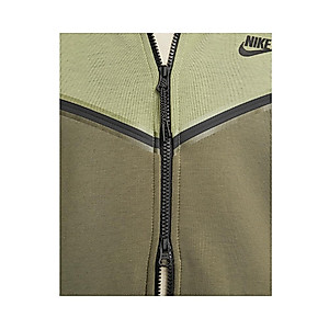 Nike Sportswear Alligator/Medium Olive/Black Tech Fleece Full-Zip Hoodie - XS