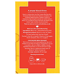 Taylors of Harrogate Biscuit Brew Yorkshire 40 Tea Bags, 112 g