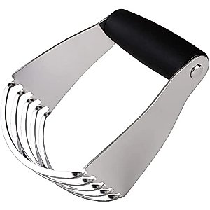 Pastry Cutter, Stainless Steel Dough Blender, Heavy Duty Pastry Blender and Dough Cutter with Blades for Butter, Pie Crust and Cake