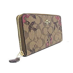 Coach F87716 Accordion Zip Around Wallet with Victorian Floral Print