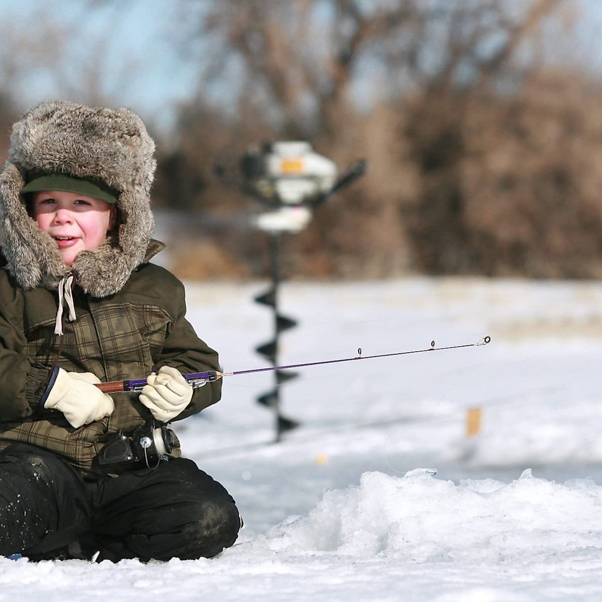 BESPORTBLE Fish Reels 1pc ice Fishing Rod Fly Fishing Rod ice Rod Practical Fishing Rod Ultralight Fishing Pole Freshwater Fishing Pole ice Fishing Purple Striped bass Portable Child Resin