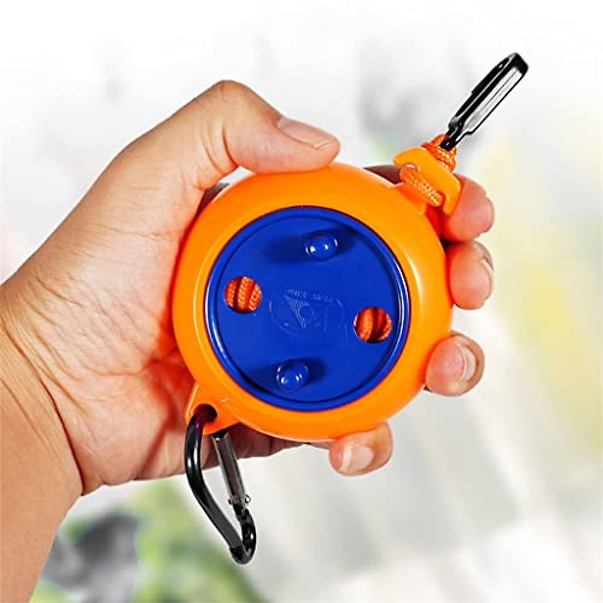 TJLSS Retractable Clothesline Balcony Portable Adjustable Length Travel Drying Rack Hanging Outdoor Single Rope (Color : Orange, Size : One Size)