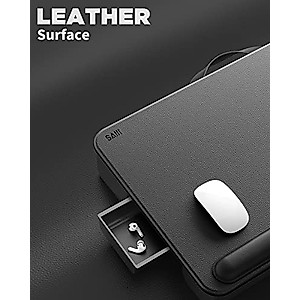 SAIJI Laptop Lap Desk, Portable Laptop Desk for Bed - Fits Up to 17" Laptop & MacBook,Lightweight Tray Table with Storage Drawer, Lap Desk with Cushion, Lap Computer Desk for Laptop